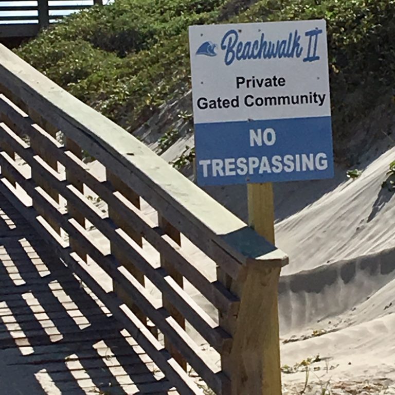 New Sign at Beach Entry to Boardwalk - Beachwalk II HOA